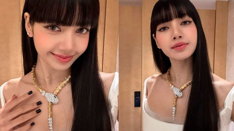 BLACKPINK's Lisa wears a 430 million won diamond necklace and looks amazing