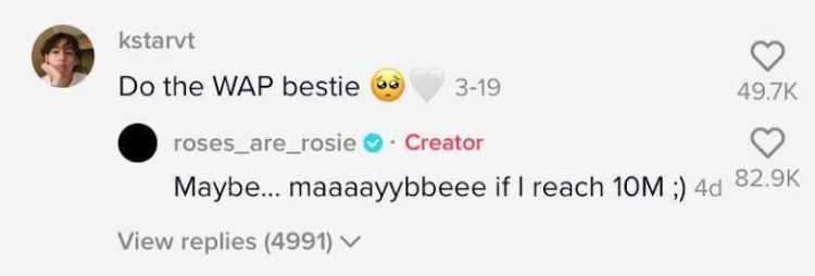 BLACKPINK's Rosé kept her promise and did the 'WAP' challenge