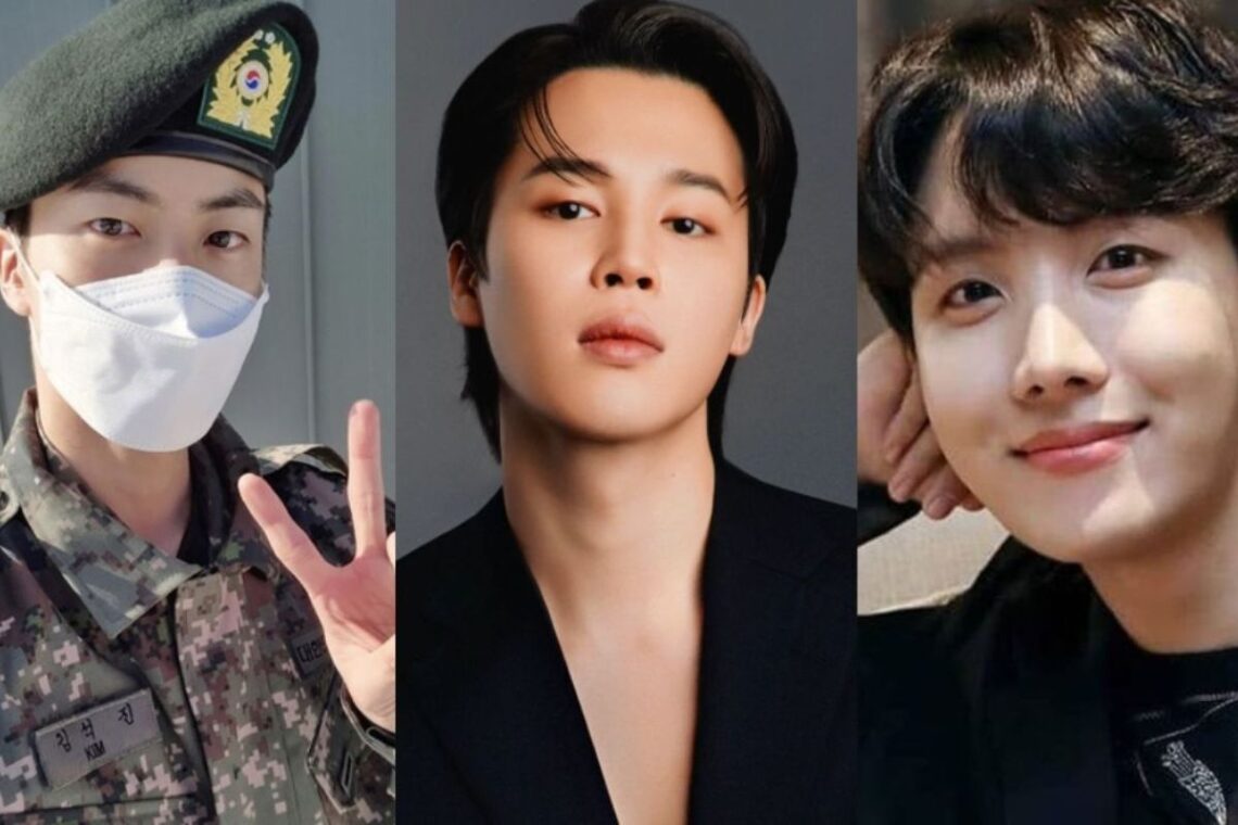 BTS: Photos of Jimin and J-hope visiting Jin in the military service