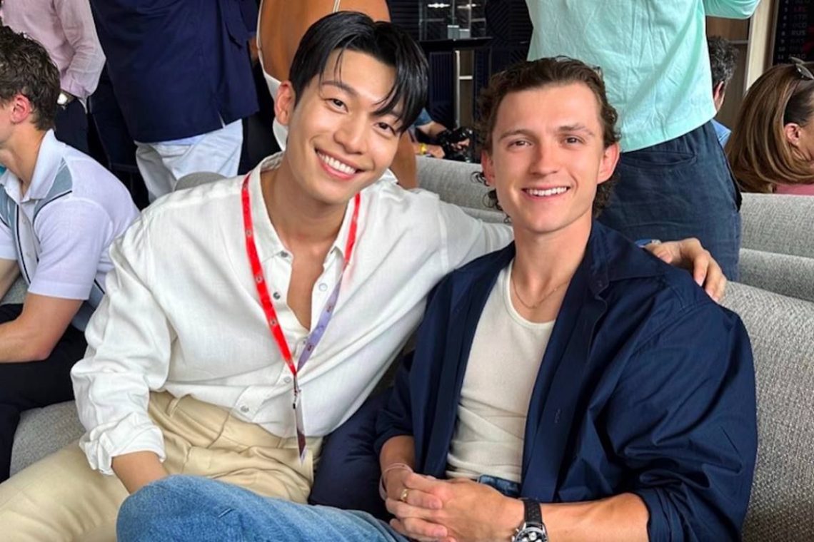 The charming interaction between Tom Holland and Wi Ha Joon