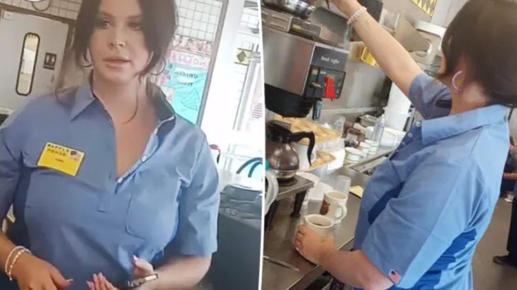 Lana del Rey caught working in a coffee shop in the United States