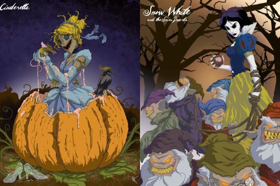 This is how terrifying Disney princesses would be if they were villains ...