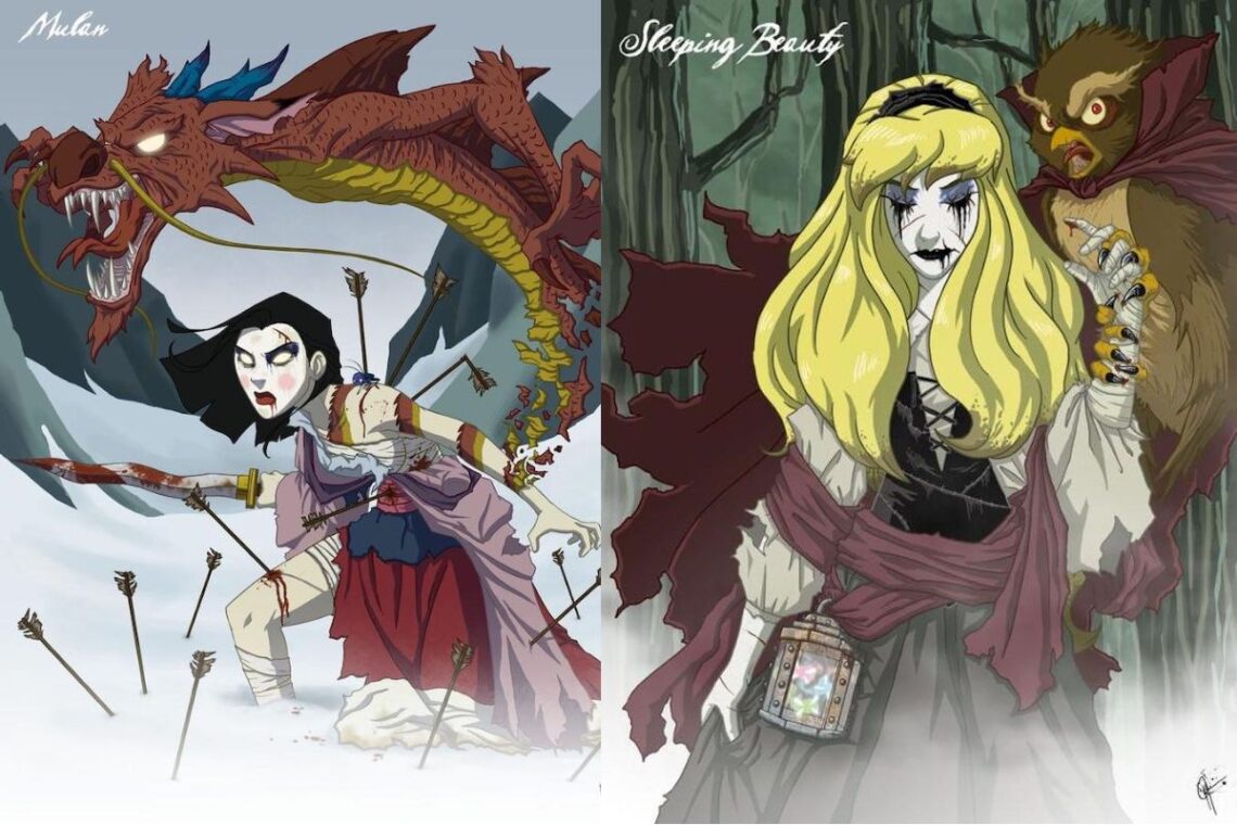This is how terrifying Disney princesses would be if they were villains ...