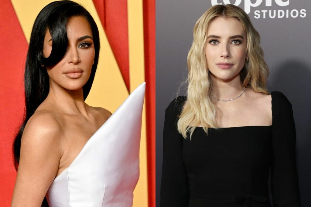 Emma Roberts and Kim Kardashian kiss in the new trailer for 'American ...