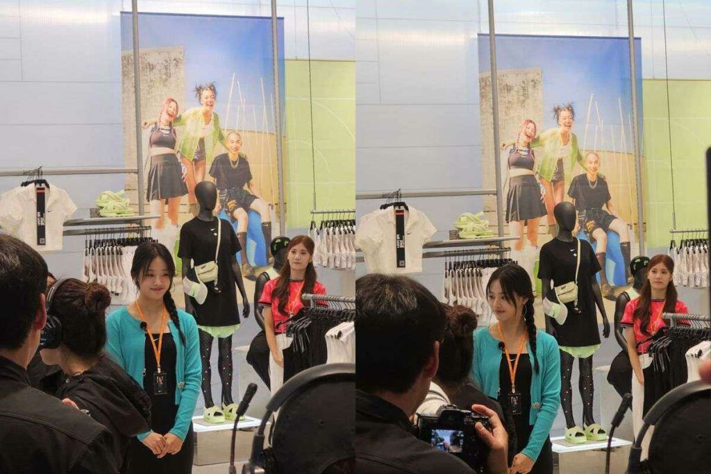 NewJeans' Minji is spotted "working" at a Nike store in Seoul