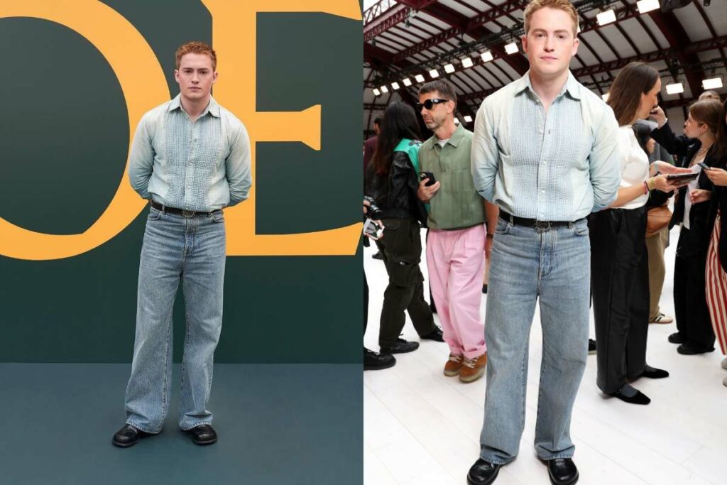 Kit Connor stuns in the 2024 Paris Fashion Week at the Loewe show