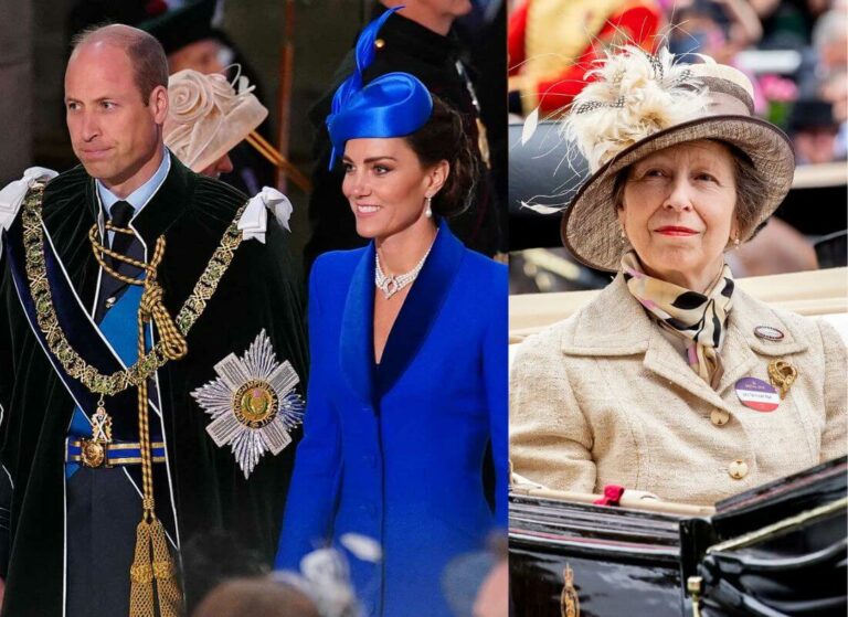 William and Kate praise Princess Anne as she returns to her royal ...