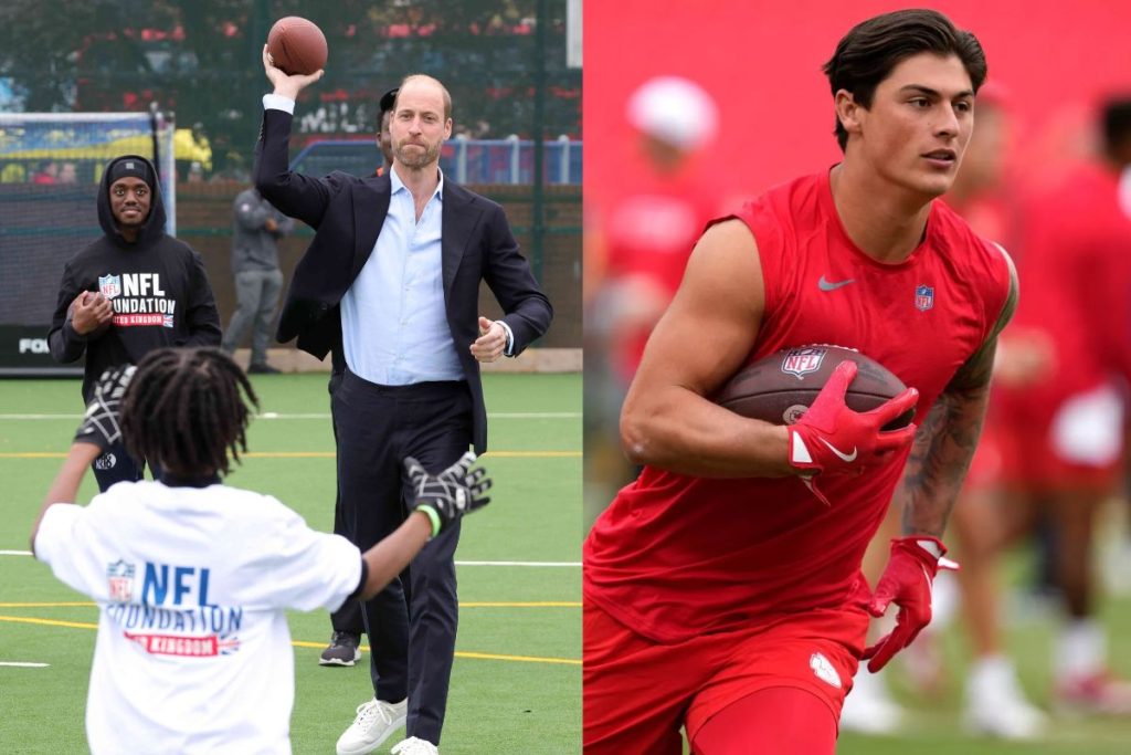 Prince William's arm is praised by an NFL player: 'He could definitely ...