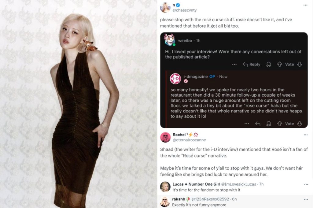 Interviewer reveals BLACKPINK Rosé's true opinion on her dating curse ...