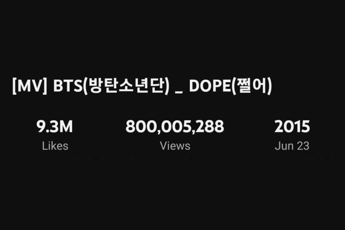 BTS' “Dope” reaches an astonishing milestone on YouTube