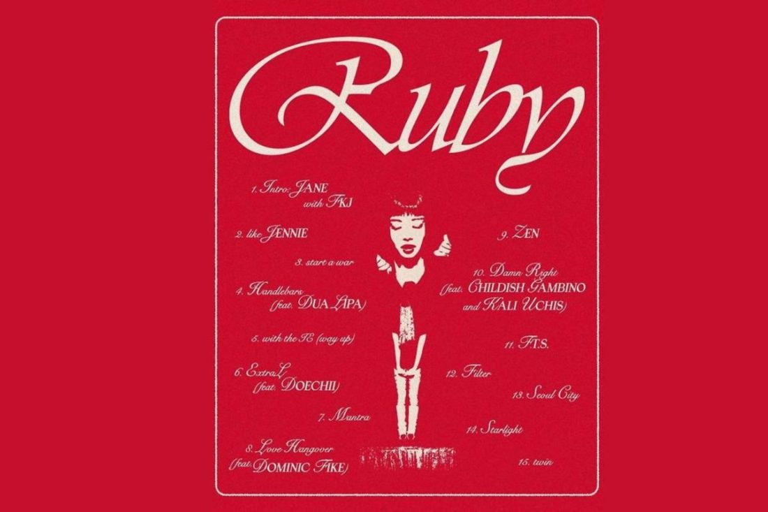 BLACKPINK’s Jennie reveals tracklist for her debut album, “Ruby”