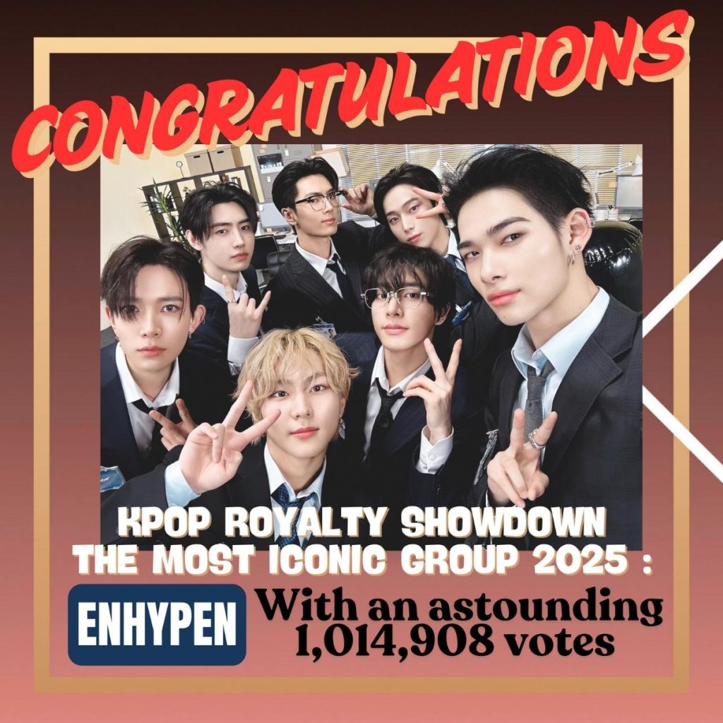 ENHYPEN won the KPOP Royalty Showdown crowned the most iconic group of 2025
