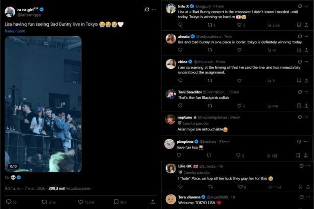 BLACKPINK's Lisa was spotted having fun at Bad Bunny’s Spotify Billions ...
