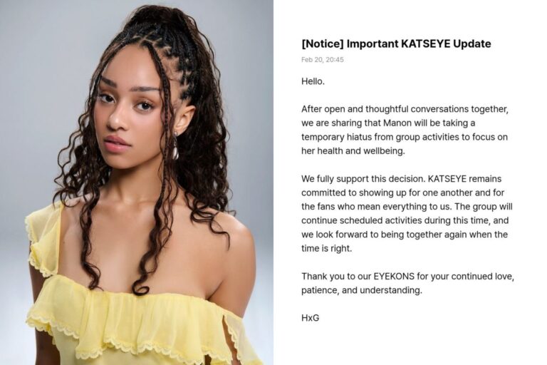 KATSEYE shares a five-member video message amid Manon’s hiatus