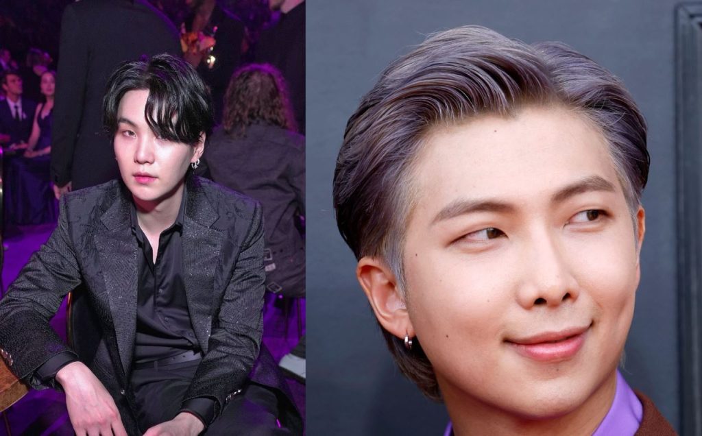 Suga y RM de BTS son captados lanzando indirectas a los GRAMMYs 2022