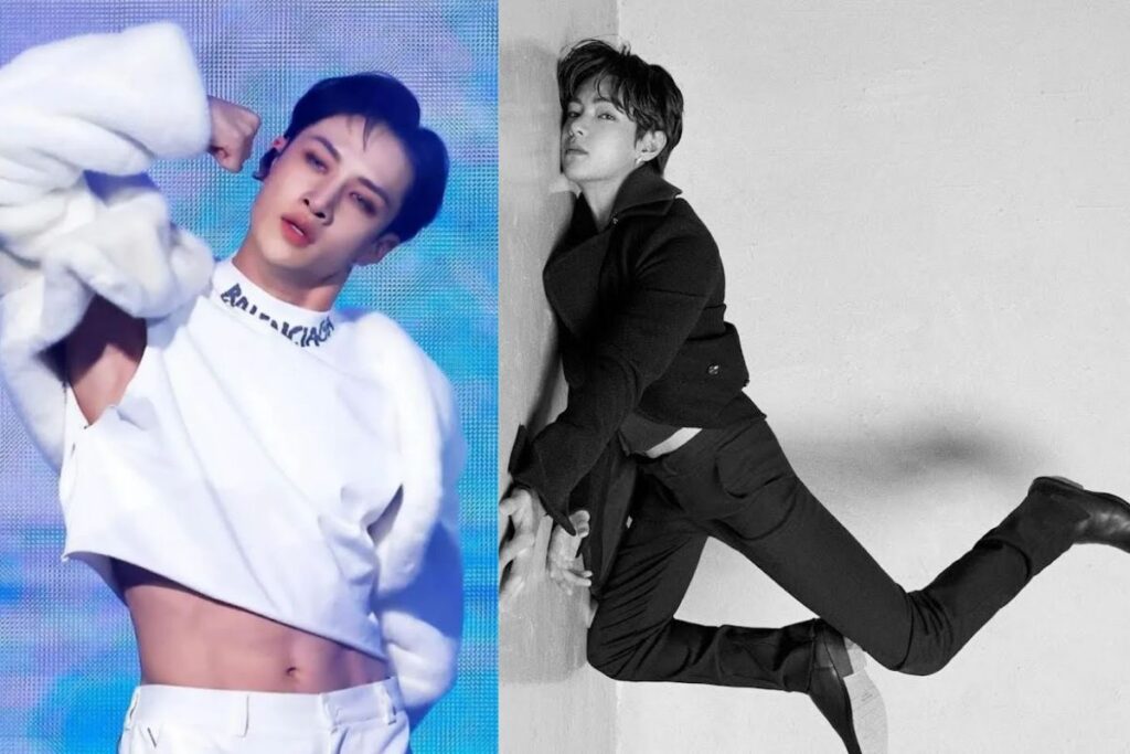 Bang Chan de Stray Kids y Taehyung de BTS lucen crop tops rompiendo ...