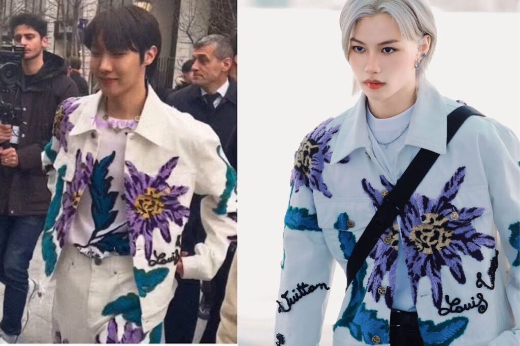 J-Hope de BTS y Felix de Stray Kids comparten el mismo outfit Louis ...