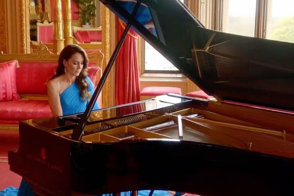 La espectacular aparición de Kate Middleton en EUROVISION demostrando ...
