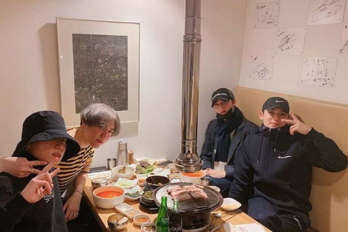 Jungkook de BTS, Eunwoo de Astro, Mingyu de SEVENTEEN y Jaehyun de NCT captados juntos en salida ...