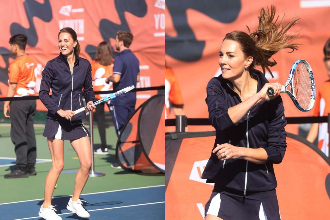 Kate Middleton impacta con sus dotes para el tenis igualándose a un ...
