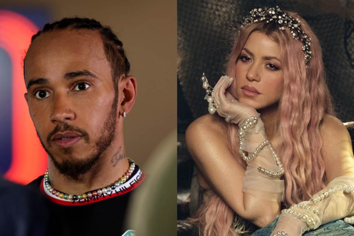 Shakira y Lewis Hamilton nuevamente juntos en una carrera de la Fórmula ...