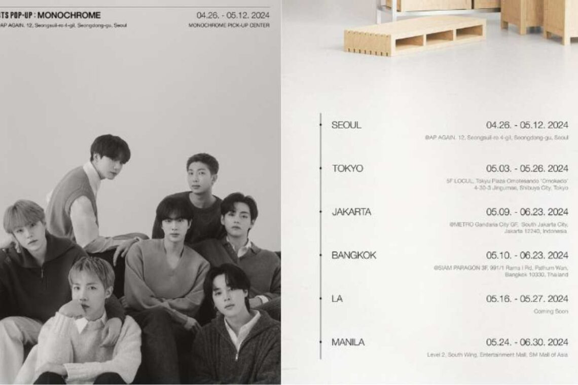BTS anunció sorpresivamente el "POP-UP: MONOCHROME"