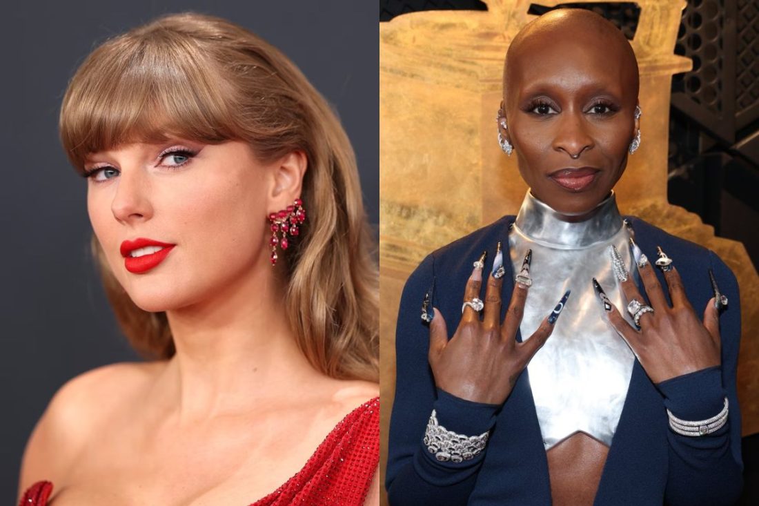 Taylor Swift y Cynthia Erivo compartieron la misma silla en los Grammy ...