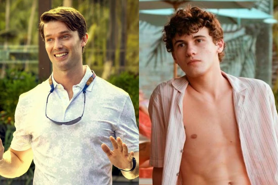 'White Lotus': Las reacciones reales de Patrick Schwarzenegger y Sam Nivola al filmar su beso ...