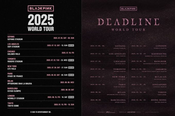 BLACKPINK anuncia más fechas para su próxima gira mundial ‘DEADLINE’