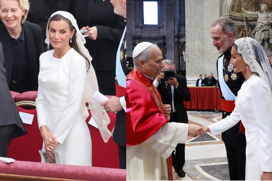 ¿La reina Letizia rompió el protocolo al vestir de blanco en la misa ...
