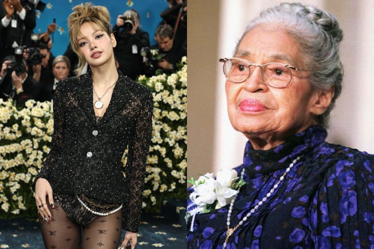 ¿Lisa de BLACKPINK llevó la cara de Rosa Parks en su outfit de la Met ...