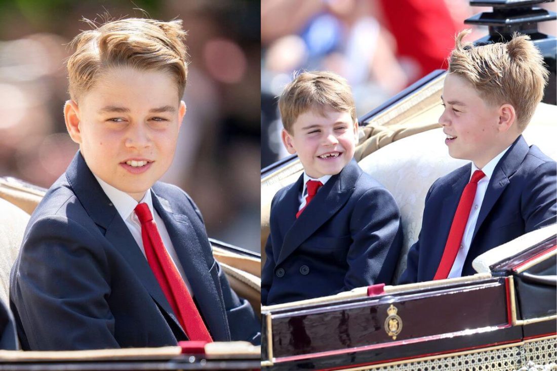 El príncipe George tiene un momento icónico de hermano mayor con el príncipe Louis en el balcón