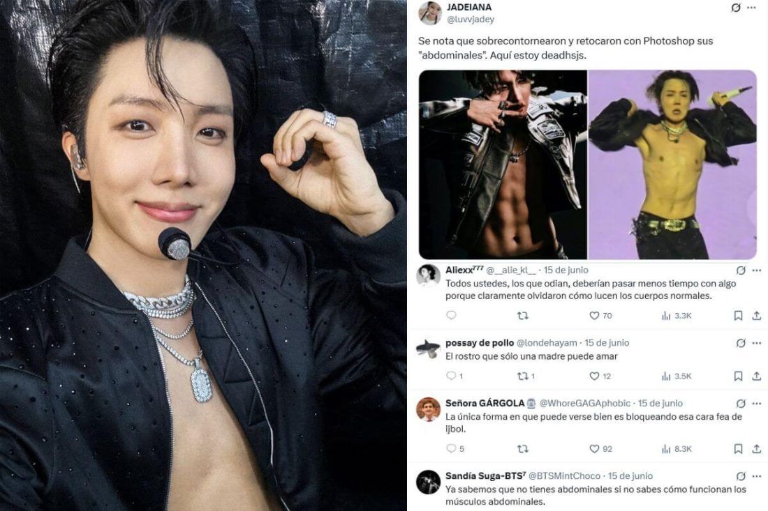 J-Hope de BTS es acusado de usar contorno para crear sus abdominales en ...